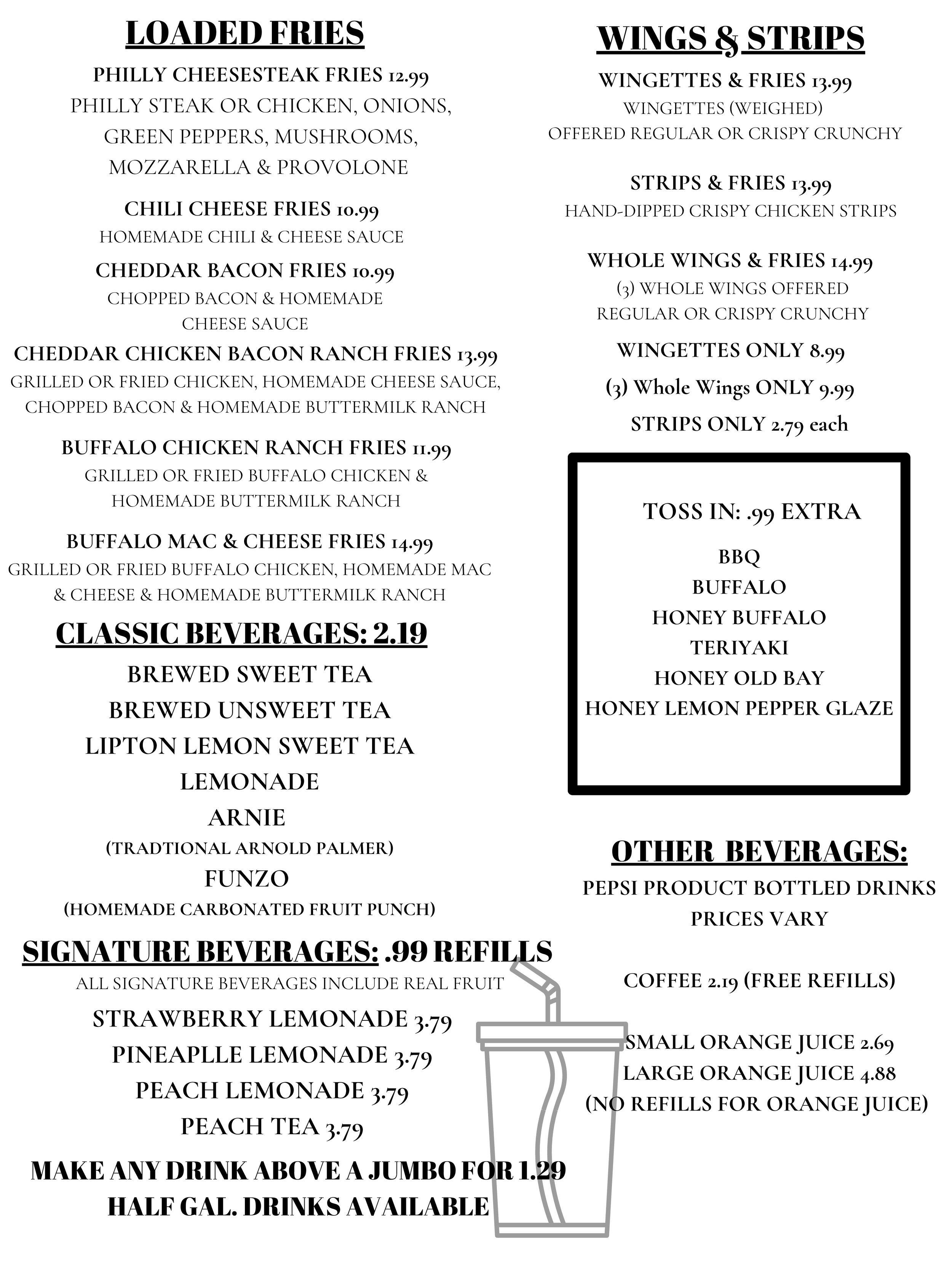 Lunch Menu — Homestyle 2-12-11 Breakfast & Soul Food