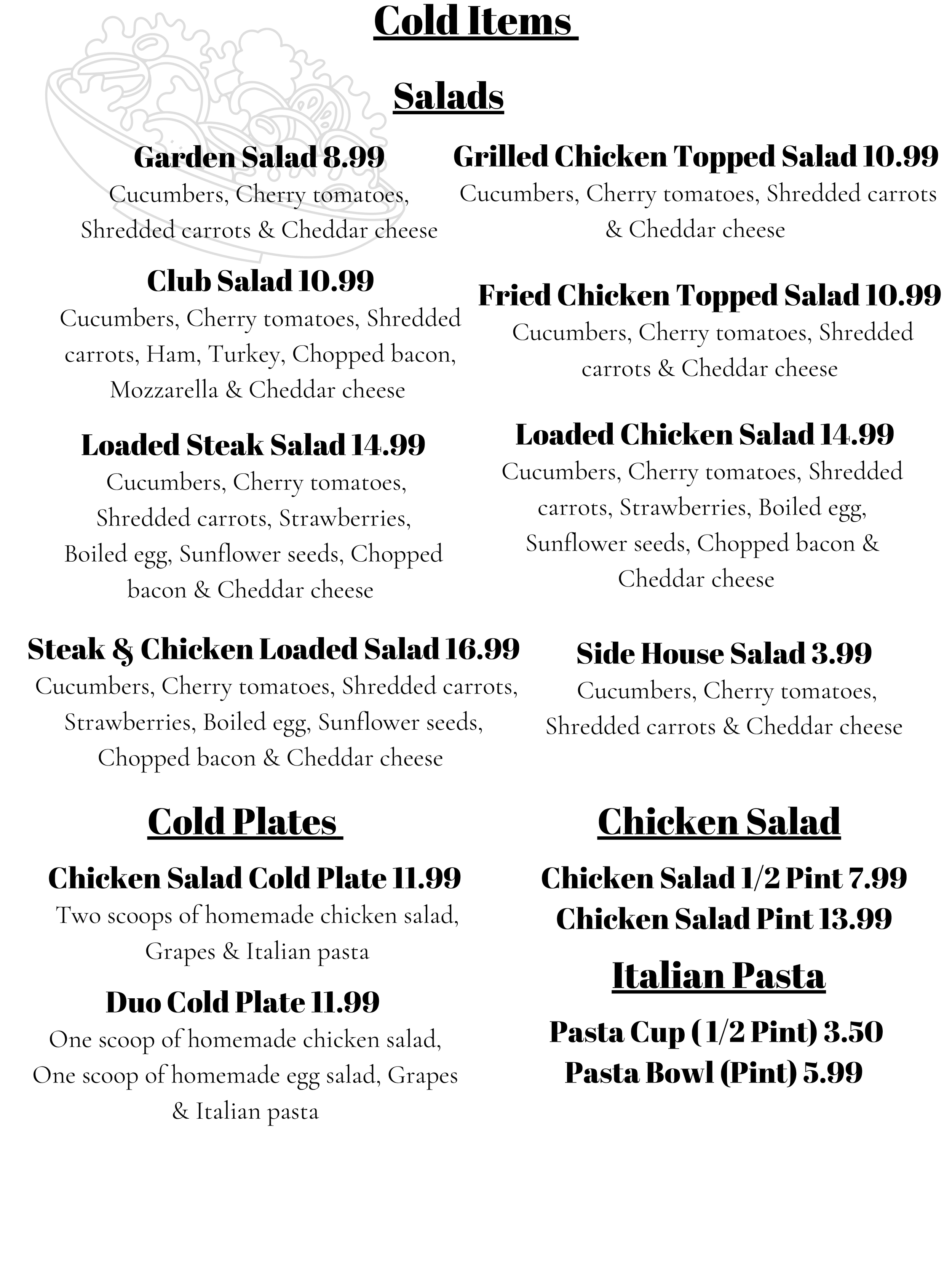 Lunch Menu — Homestyle 2-12-11 Breakfast & Soul Food