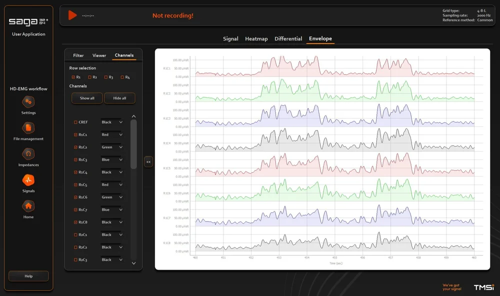 TMSi — an Artinis company — SAGA User Application