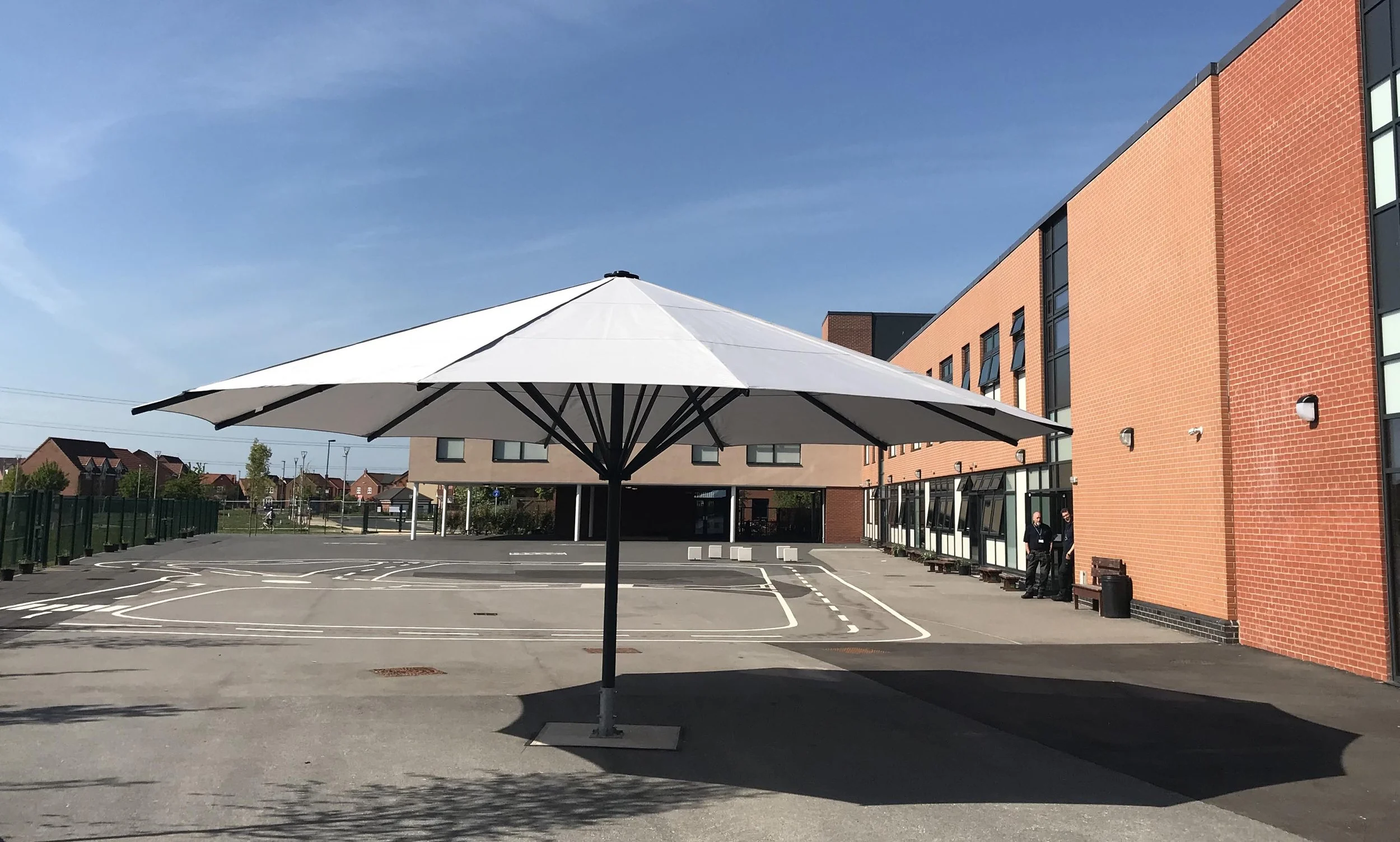 Large School Parasols - Shade Zone Awnings & Retractable Canopy ...