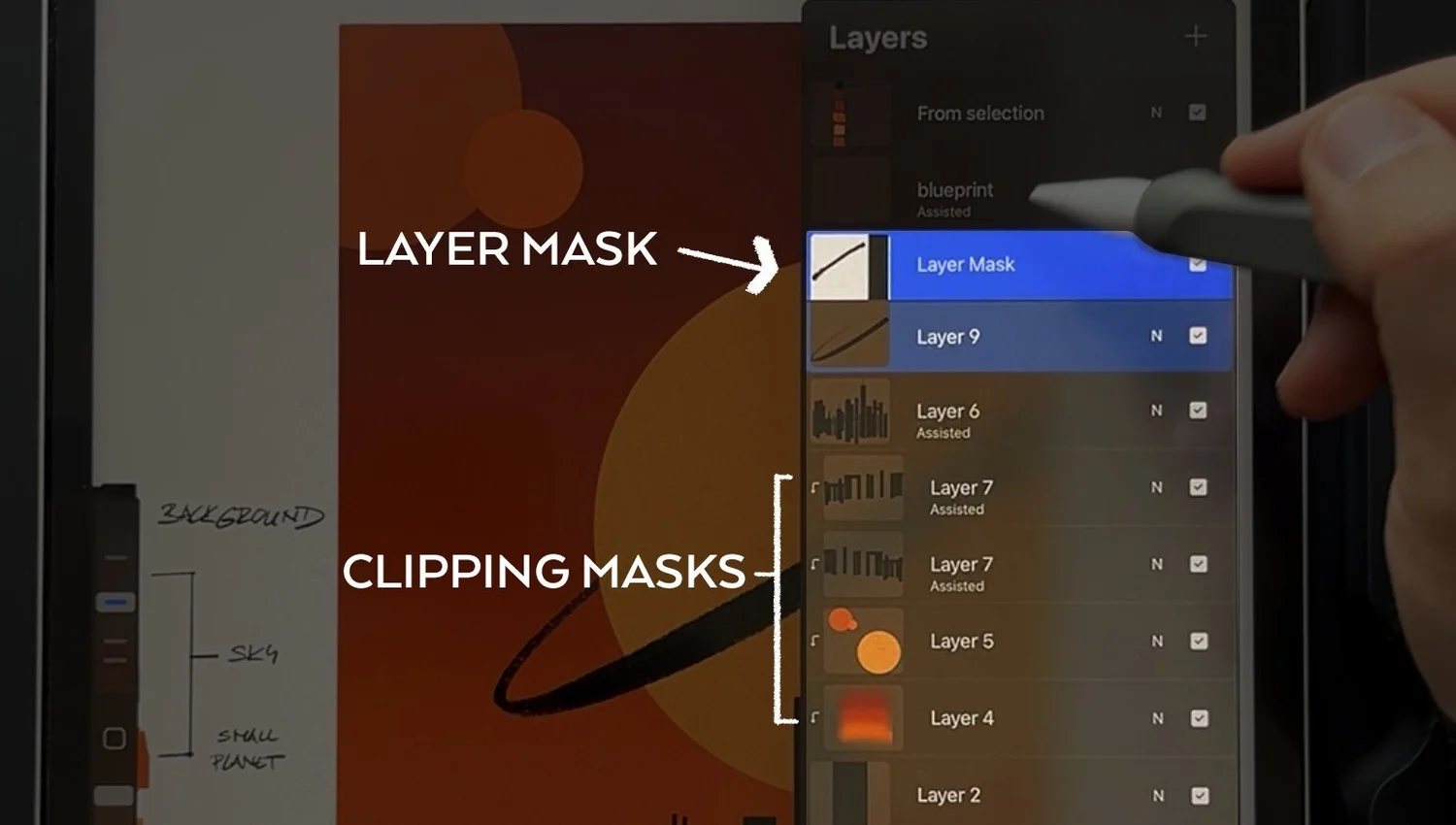Clipping Mask vs. Layer Mask in Procreate — Sketch Like an Architect