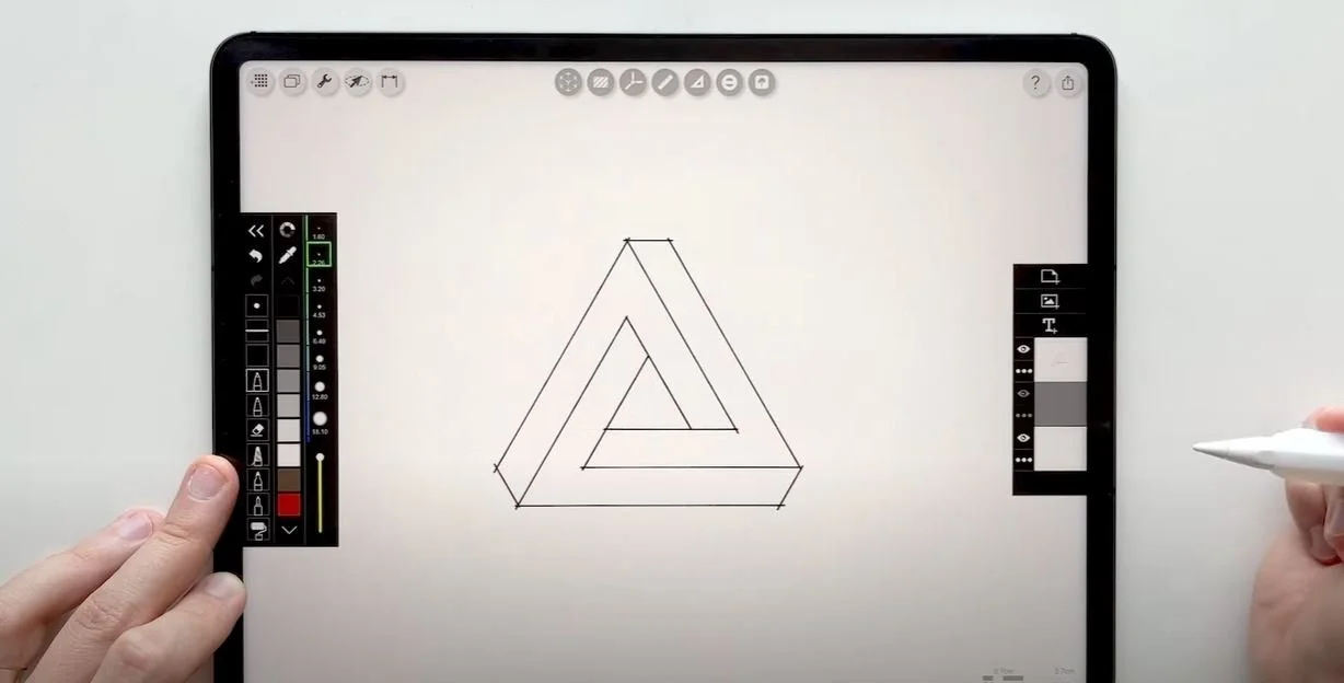 How To Draw The Impossible Triangle? [Draw Along Video For Beginners ...