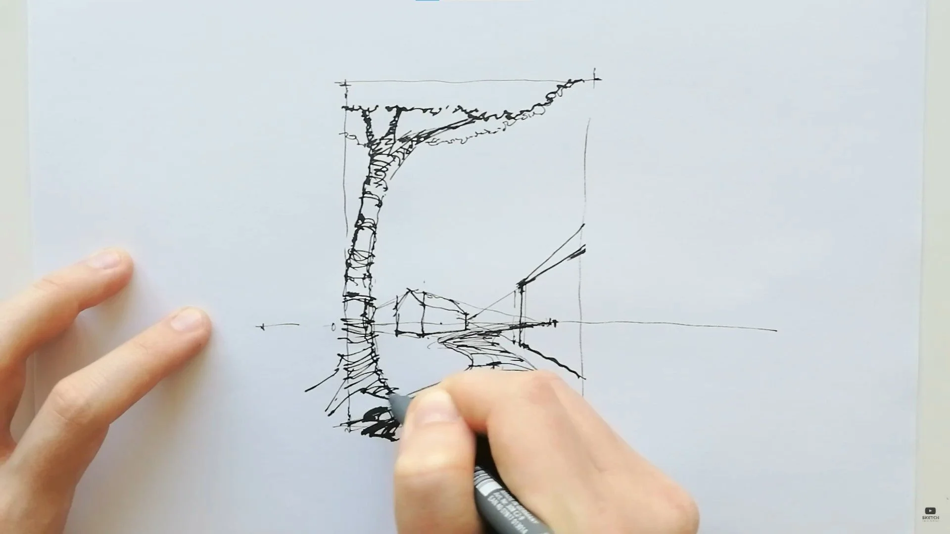 How to Draw Multi-Point Perspective Sketch with Color Markers — Sketch ...
