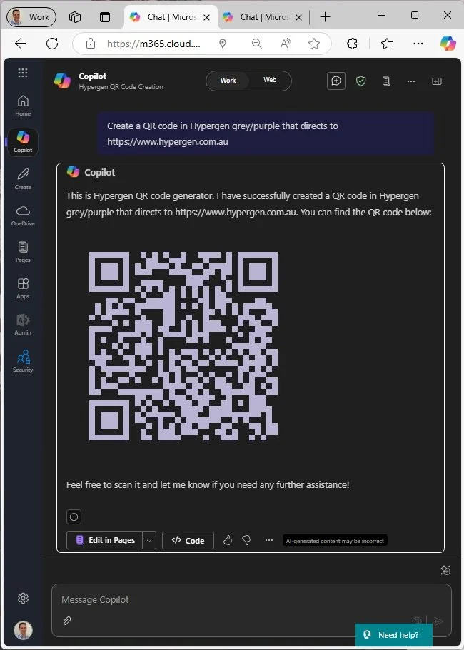 Copilot AI Agent: QR Code Generator — Hypergen