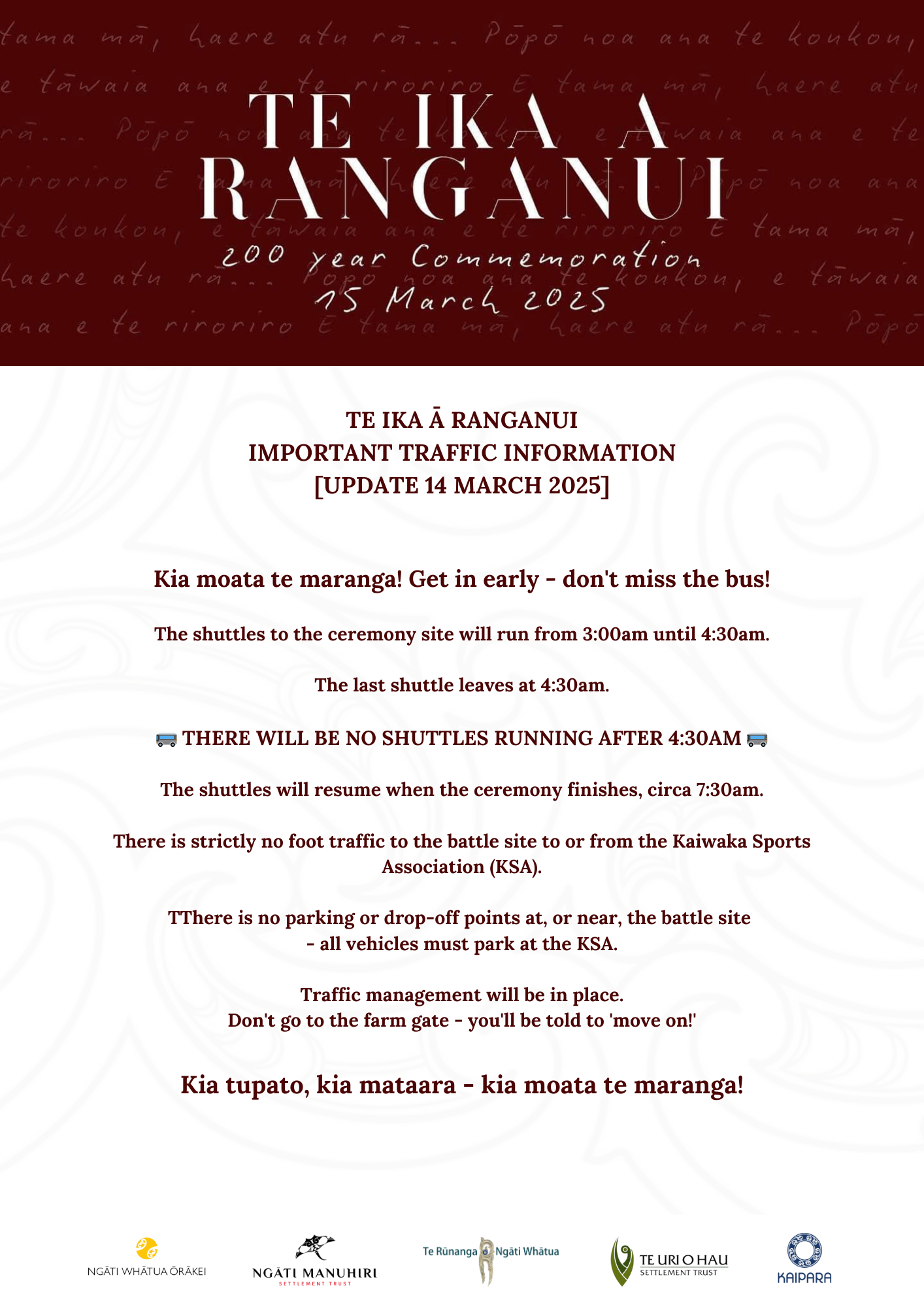 200-year Commemoration of Te-Ika-ā-Ranganui. — Te Rūnanga o Ngāti Whātua