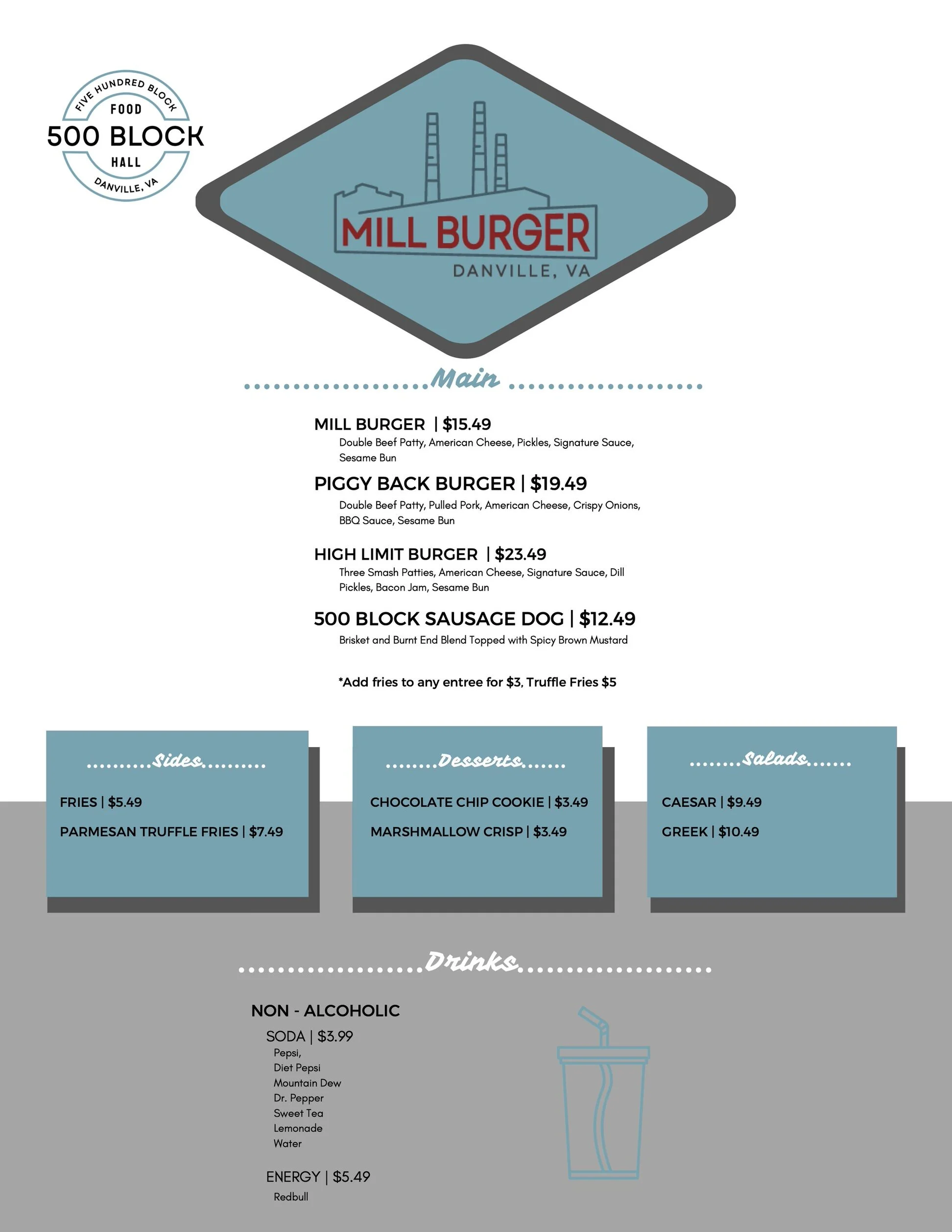Mill Burger — 500 Block
