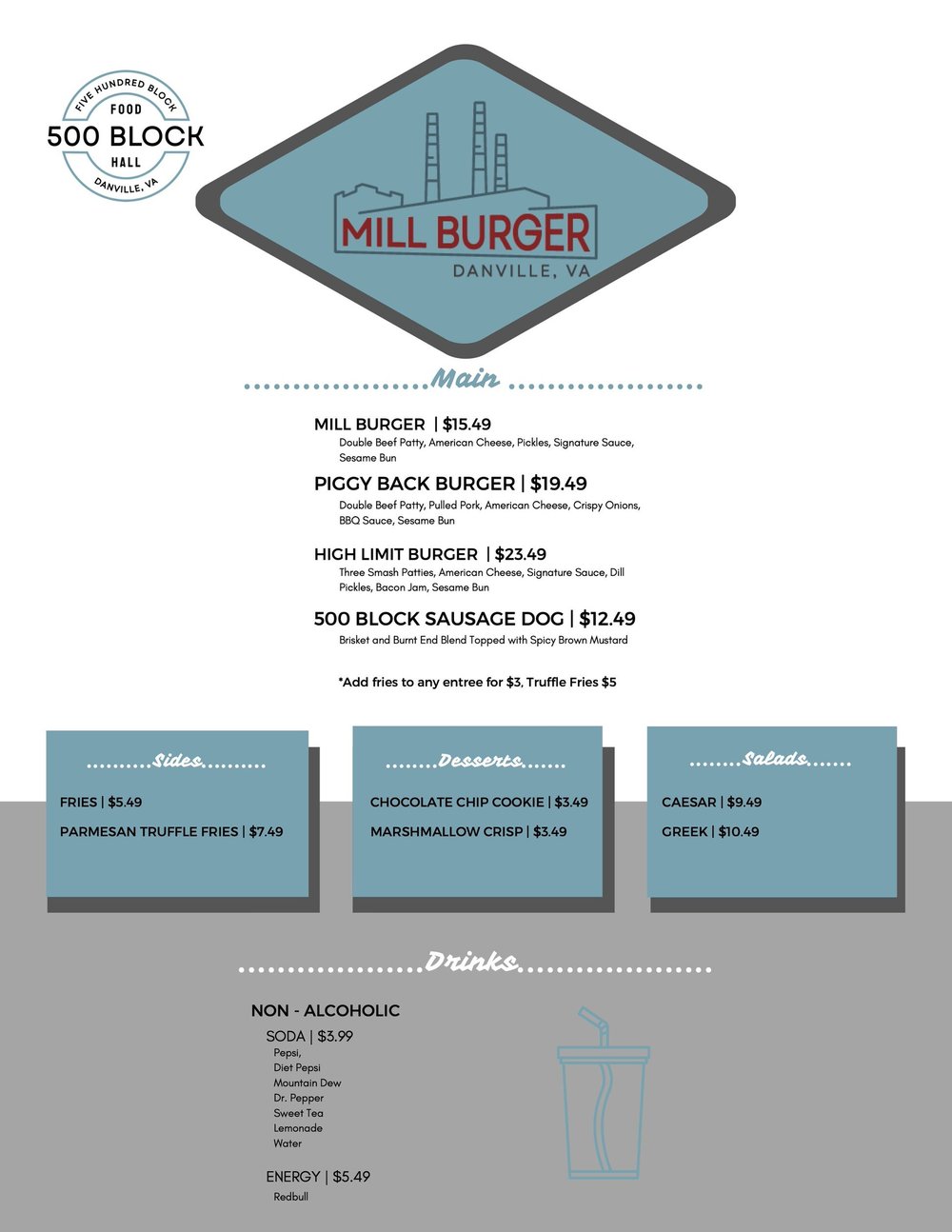 Mill Burger — 500 Block