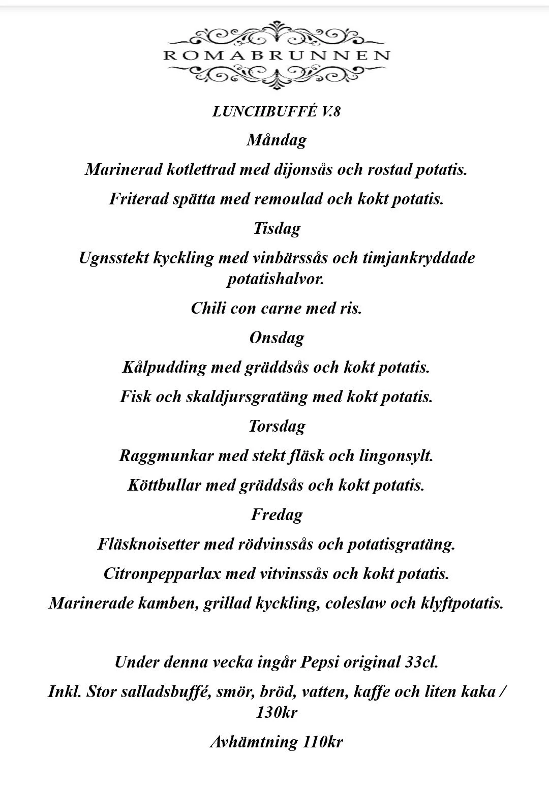 Veckans Lunch — Romas Vardagsrum
