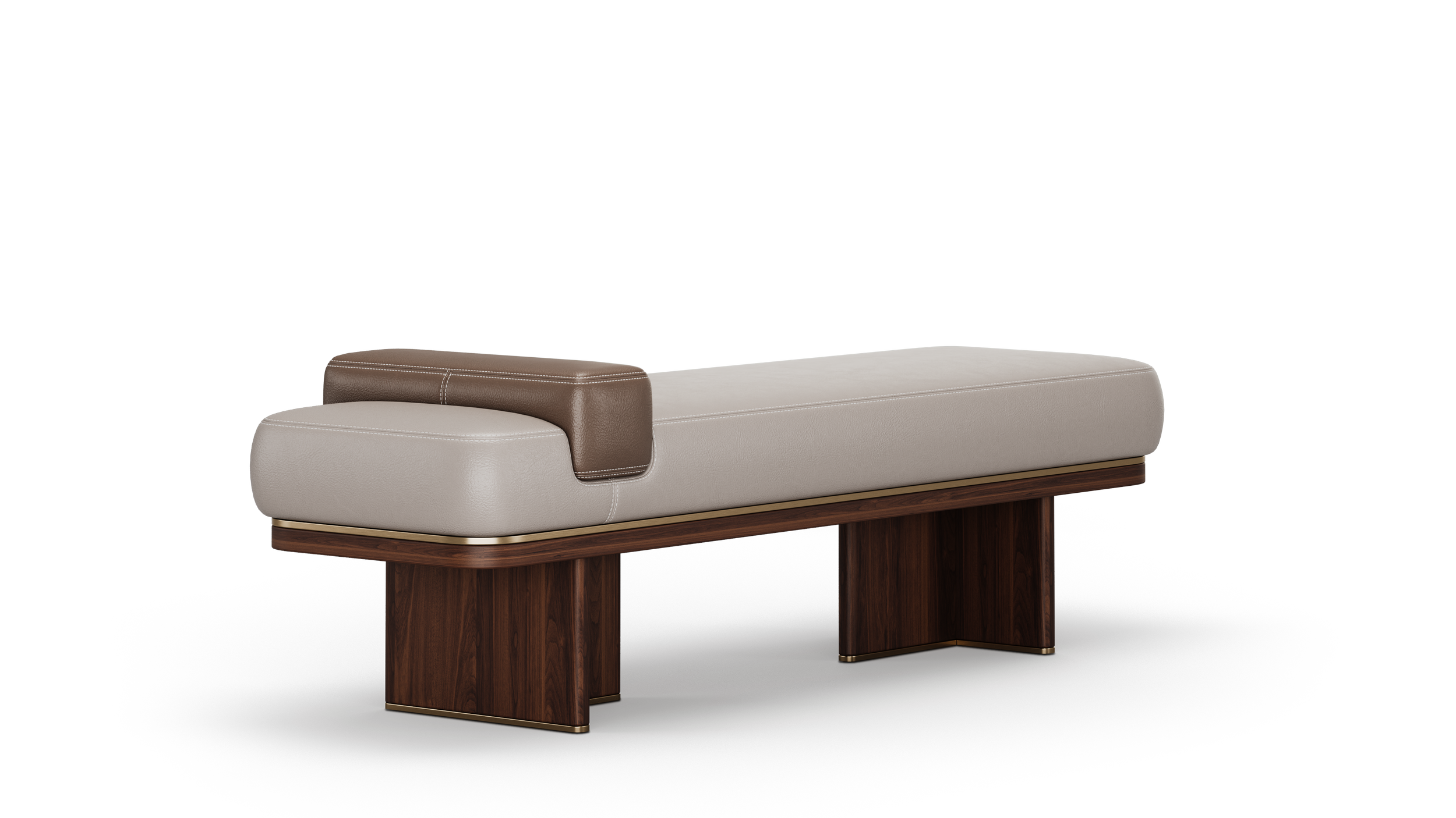 Minimalist Serena Bench with Metal Frame — Elbra Home