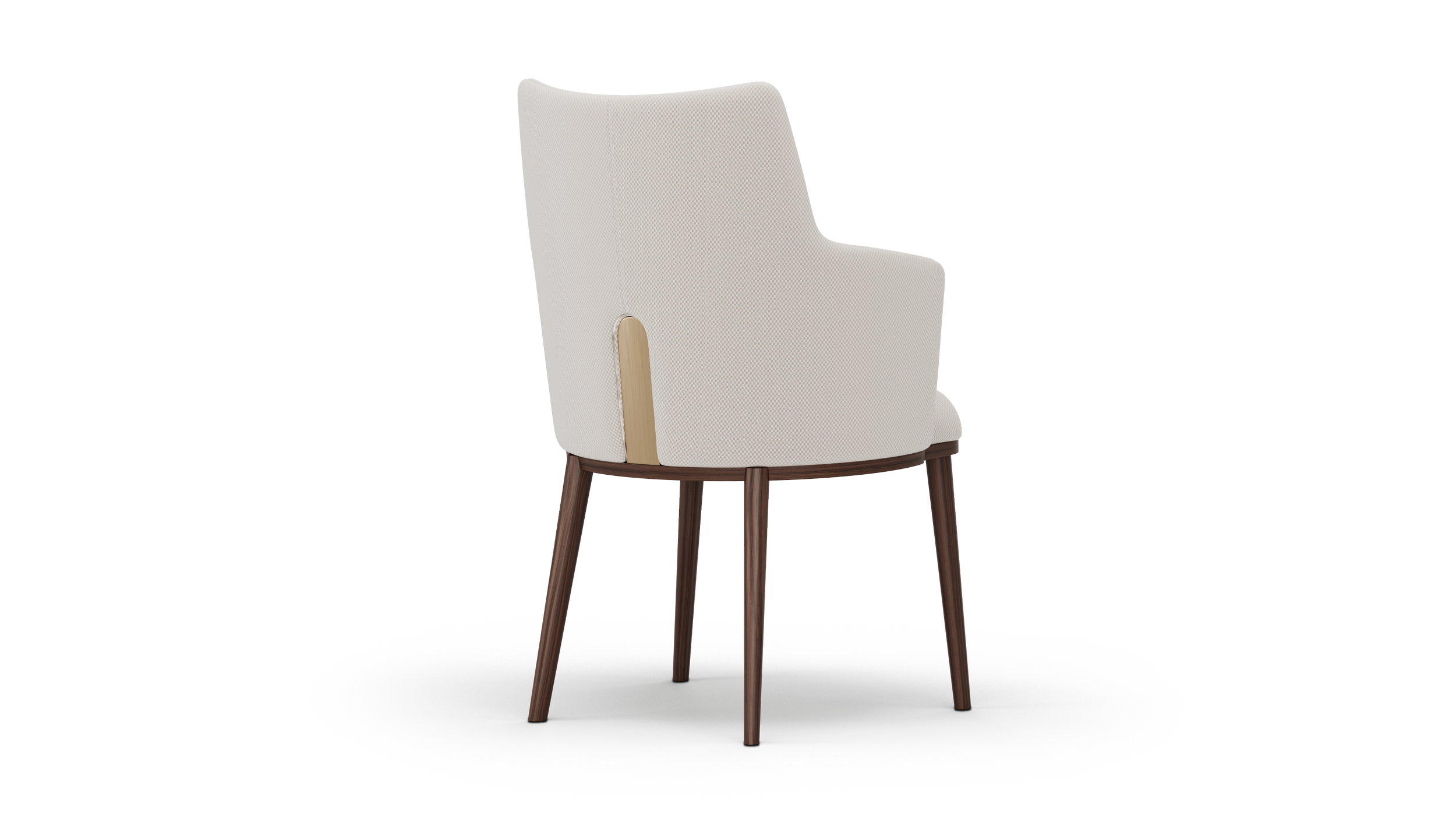 Luxurious Palmer Chair In Black Stained Oak And Brushed Brass - No Arms ...