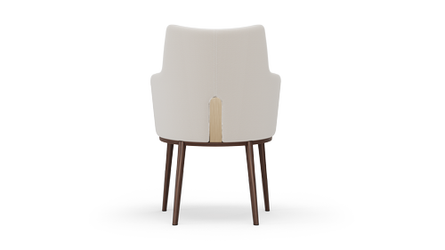 Luxurious Palmer Chair In Black Stained Oak And Brushed Brass - No Arms ...