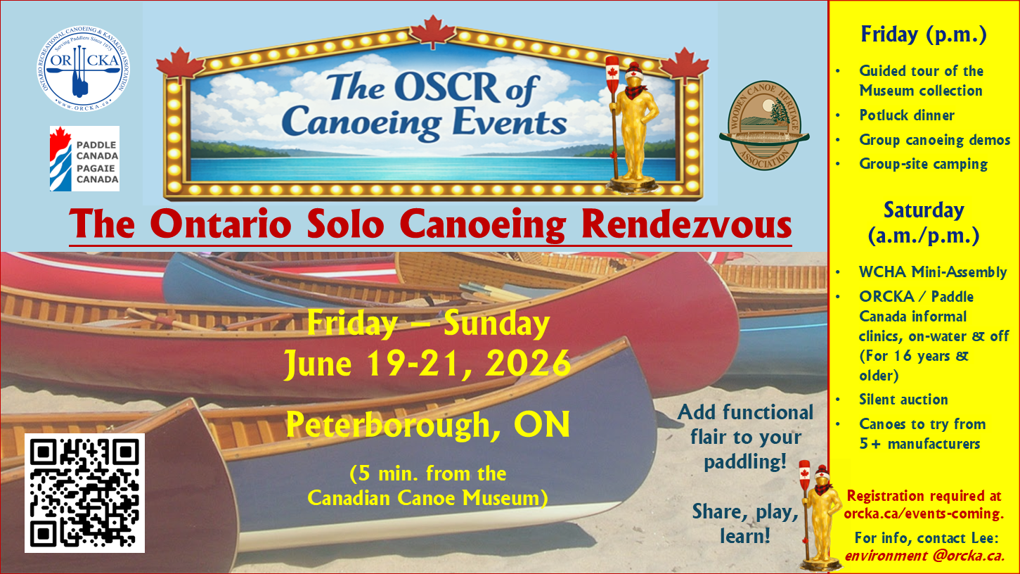 Coming Events — ORCKA | Ontario Recreational Canoe & Kayak Association