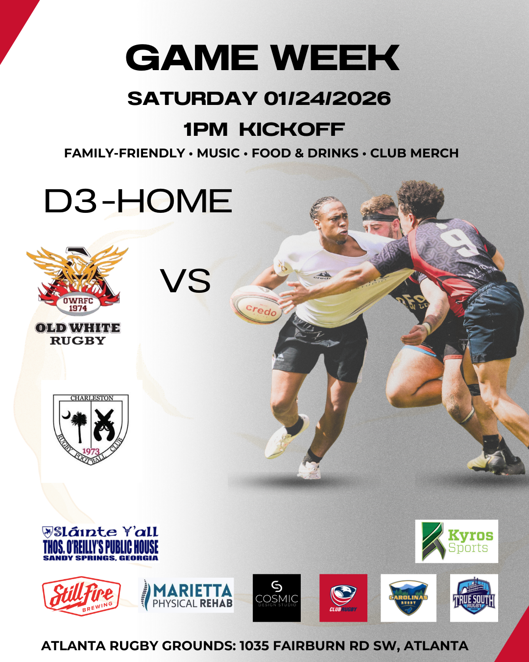 AOW D3 Vs Charleston RFC — Atlanta Old White RFC