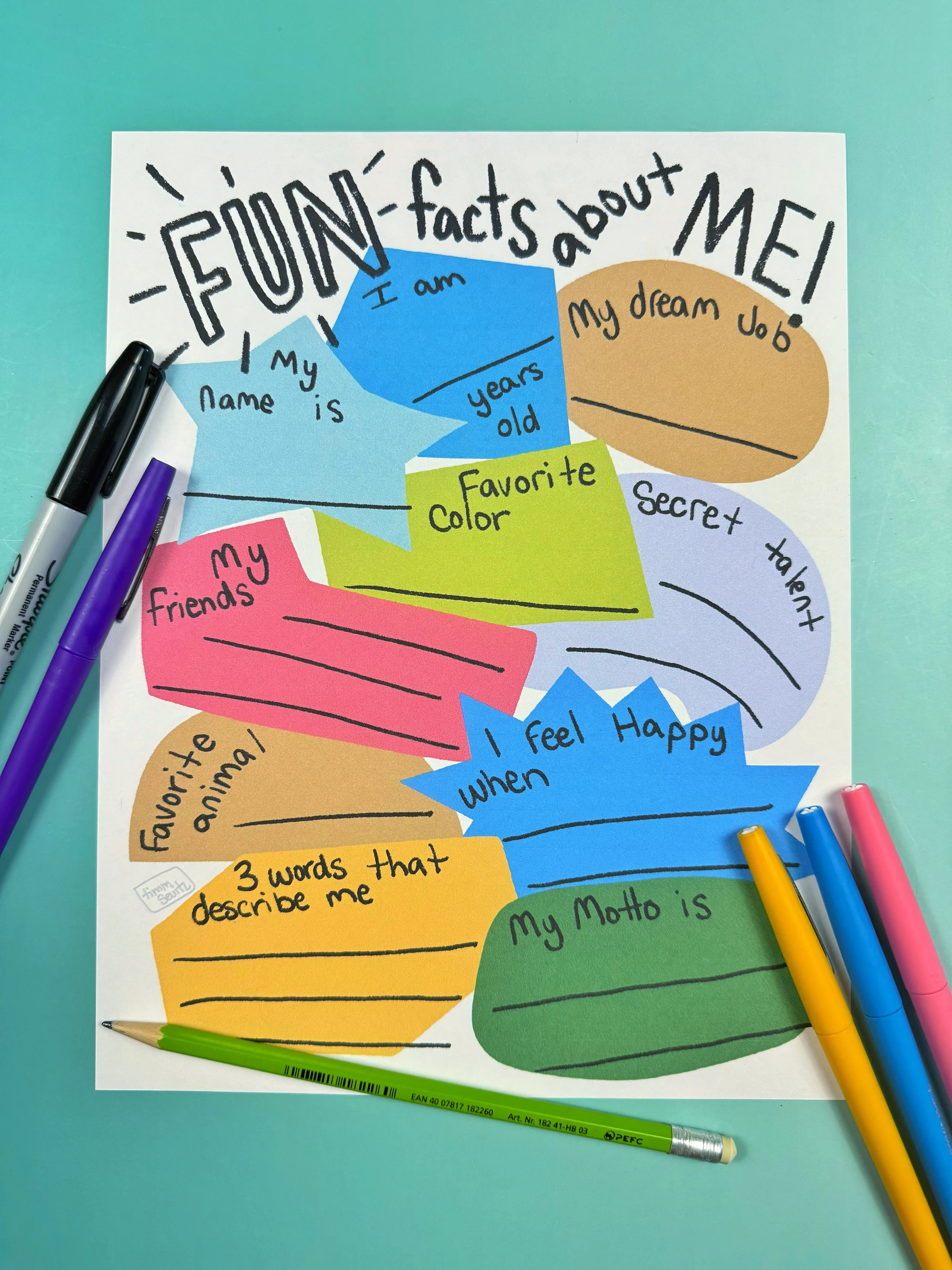 Free Fun Facts About Me Printable for Kids For Back-to-School Activity ...