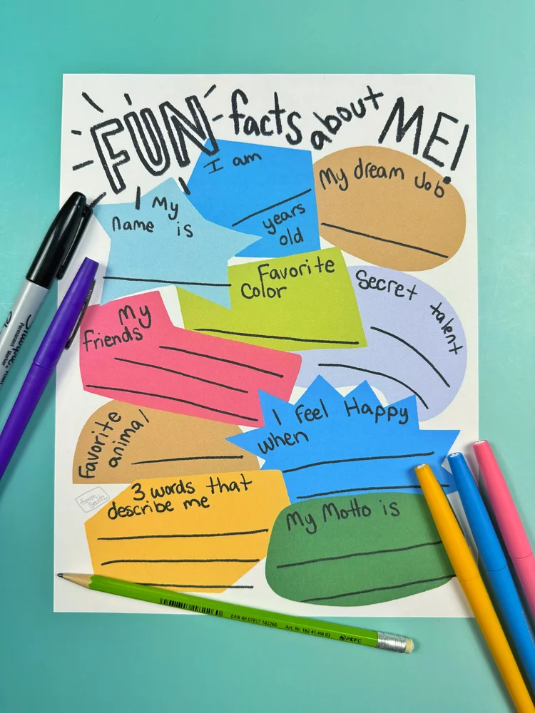 Free Fun Facts About Me Printable for Kids For Back-to-School Activity ...