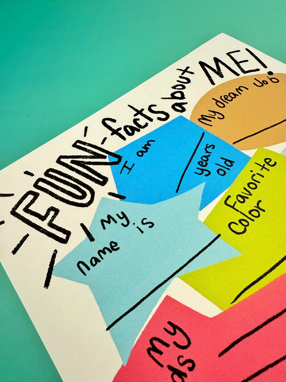 Free Fun Facts About Me Printable for Kids For Back-to-School Activity ...