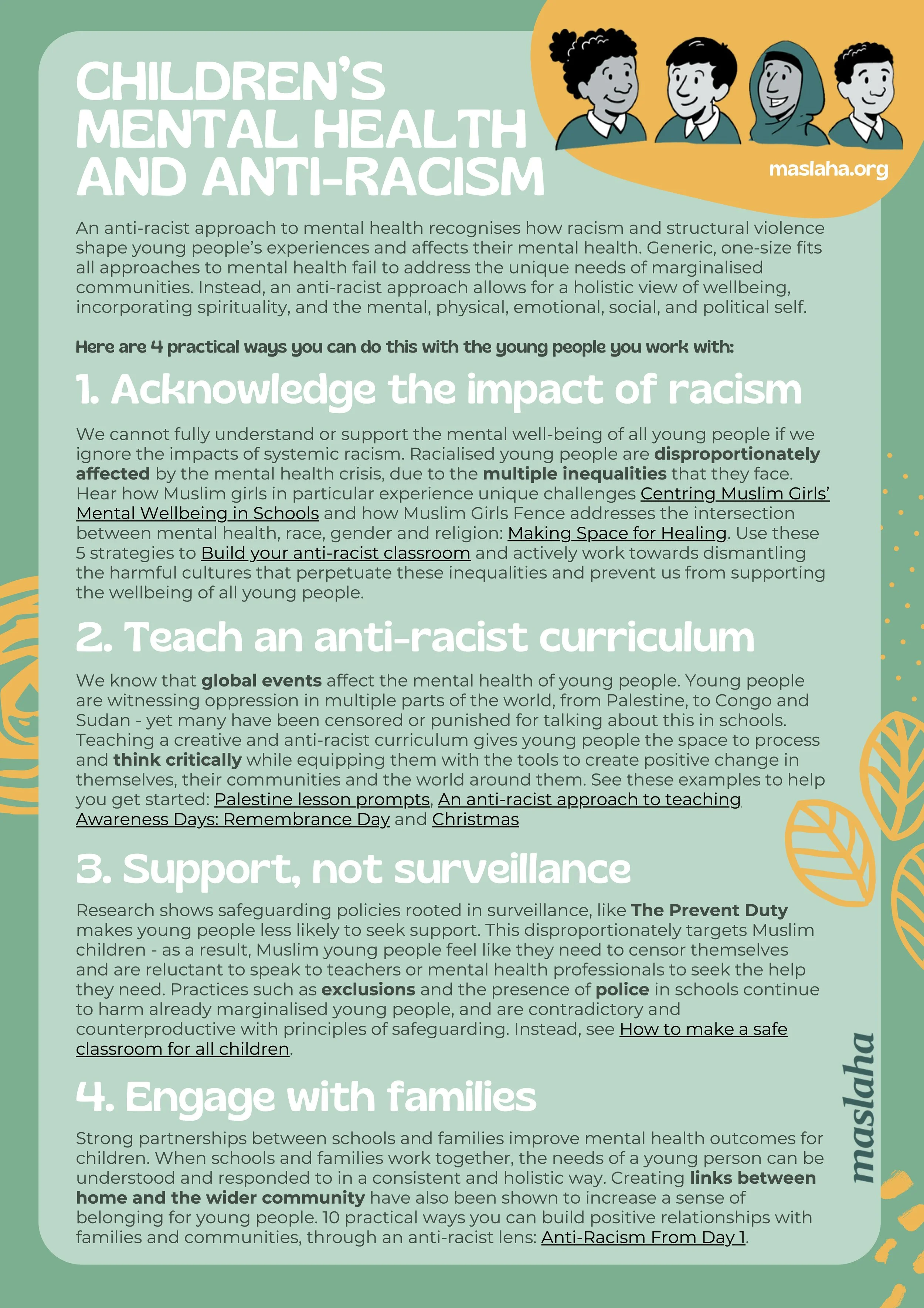 Children’s mental health and anti-racism — Maslaha