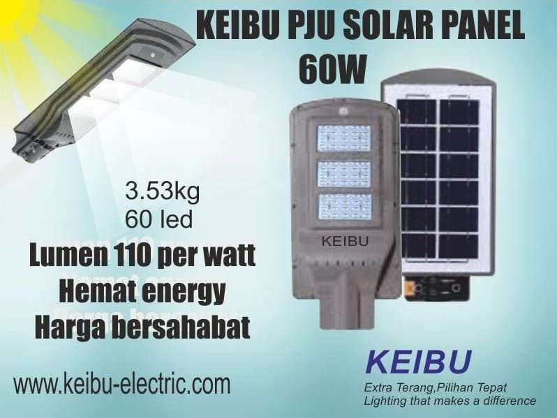 LED PJU Solar Panel — KEIBU Lighting: Solusi untuk semua pencahayaan anda