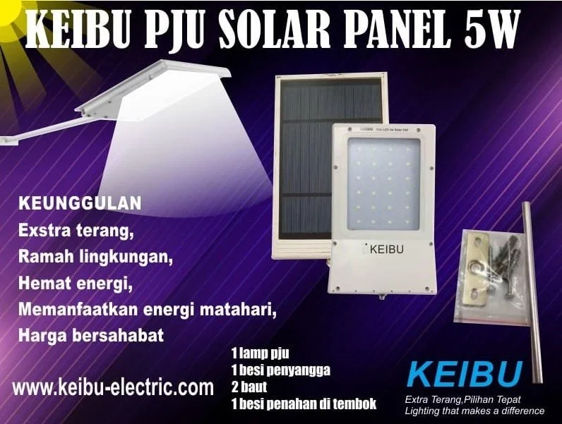LED PJU Solar Panel — KEIBU Lighting: Solusi untuk semua pencahayaan anda