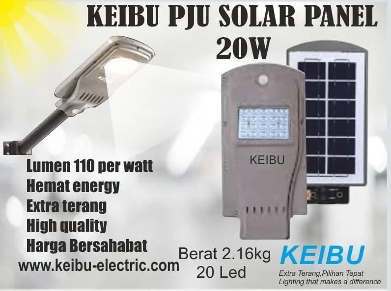 LED PJU Solar Panel — KEIBU Lighting: Solusi untuk semua pencahayaan anda