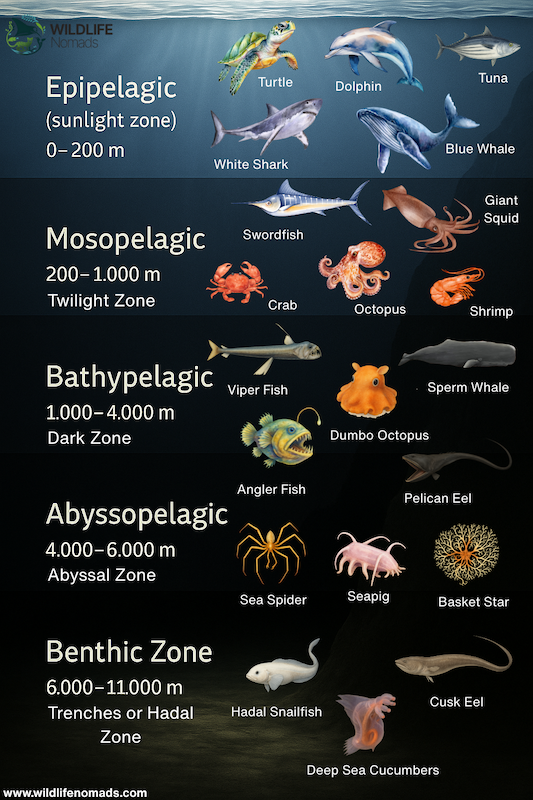 Animals in the Deep Sea | Layers of the Ocean — Wildlife Nomads