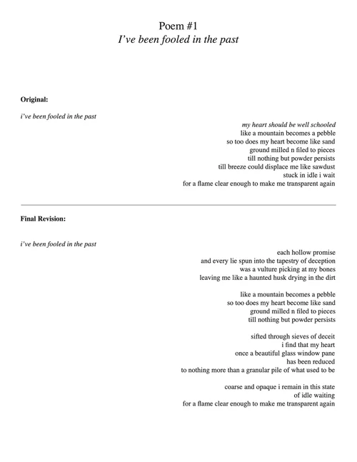 Poetry Portfolio — Hank Ihle
