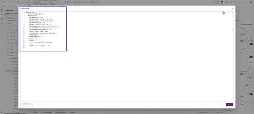 Exploring Code View in Power Apps Studio — ND