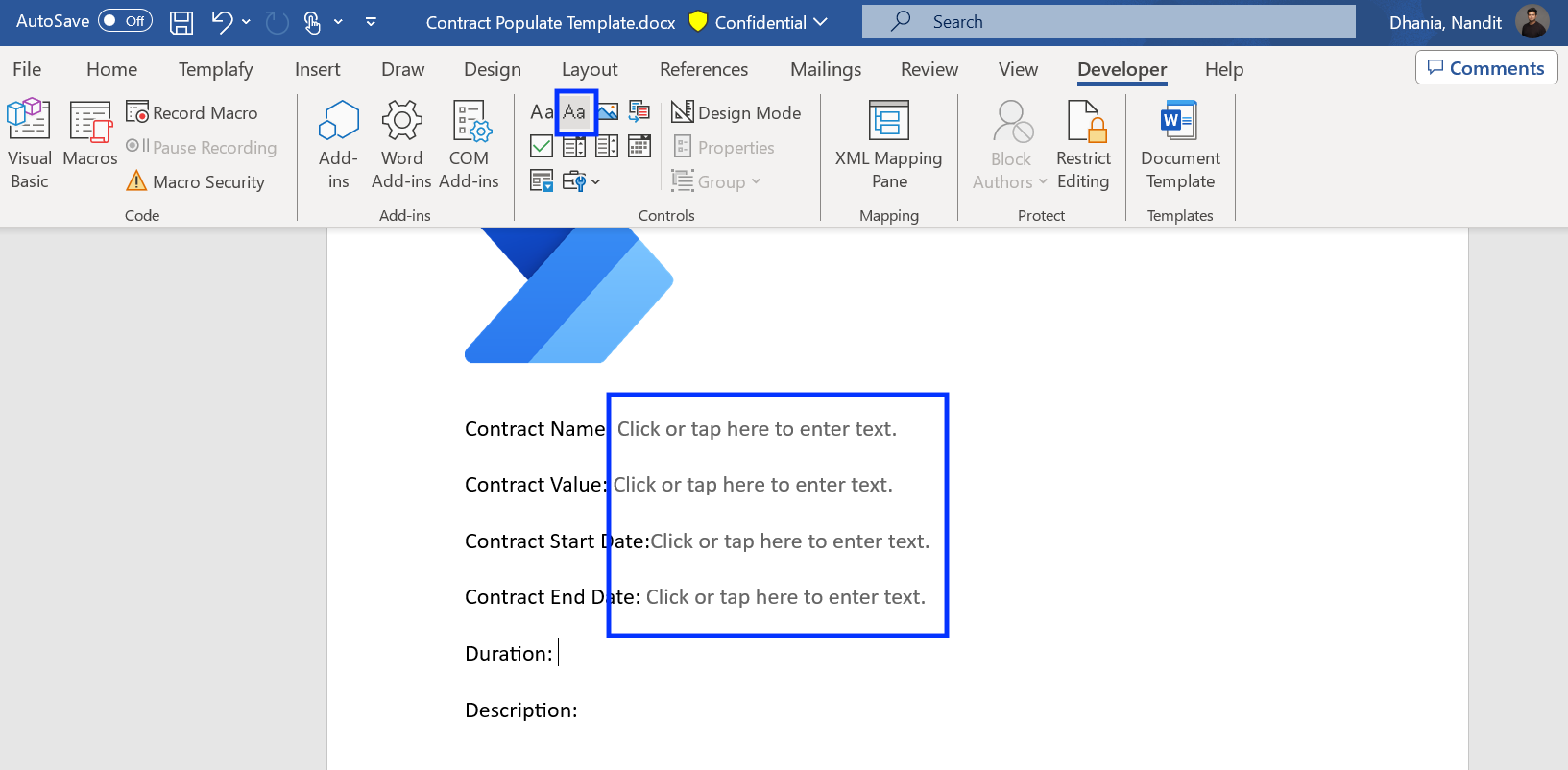 Auto-Populating Word Templates with Power Automate — ND