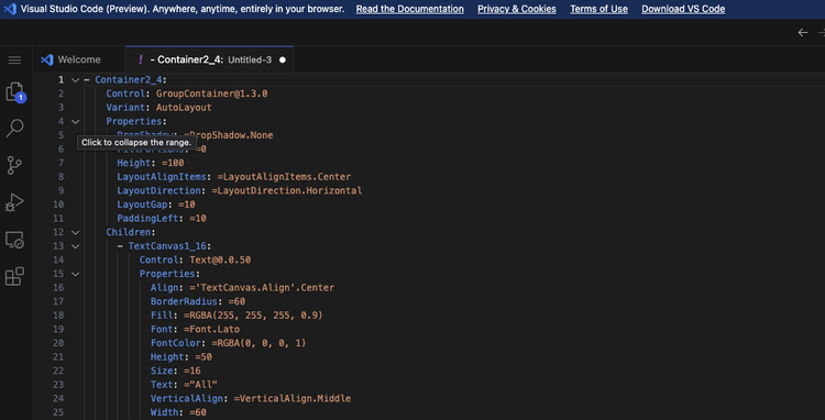 Exploring Code View in Power Apps Studio — ND
