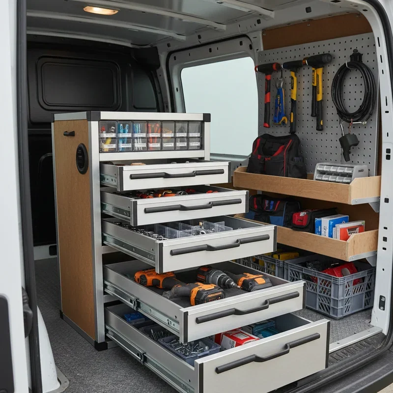 15 Van Tool Storage Ideas to Improve Job Efficiency
