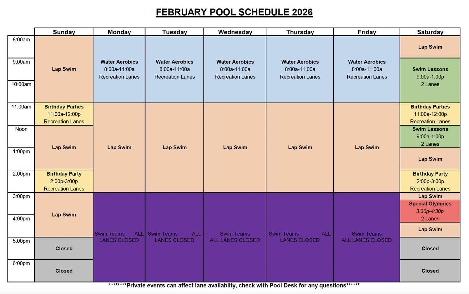Aquatic Center — St. Francis Community Center