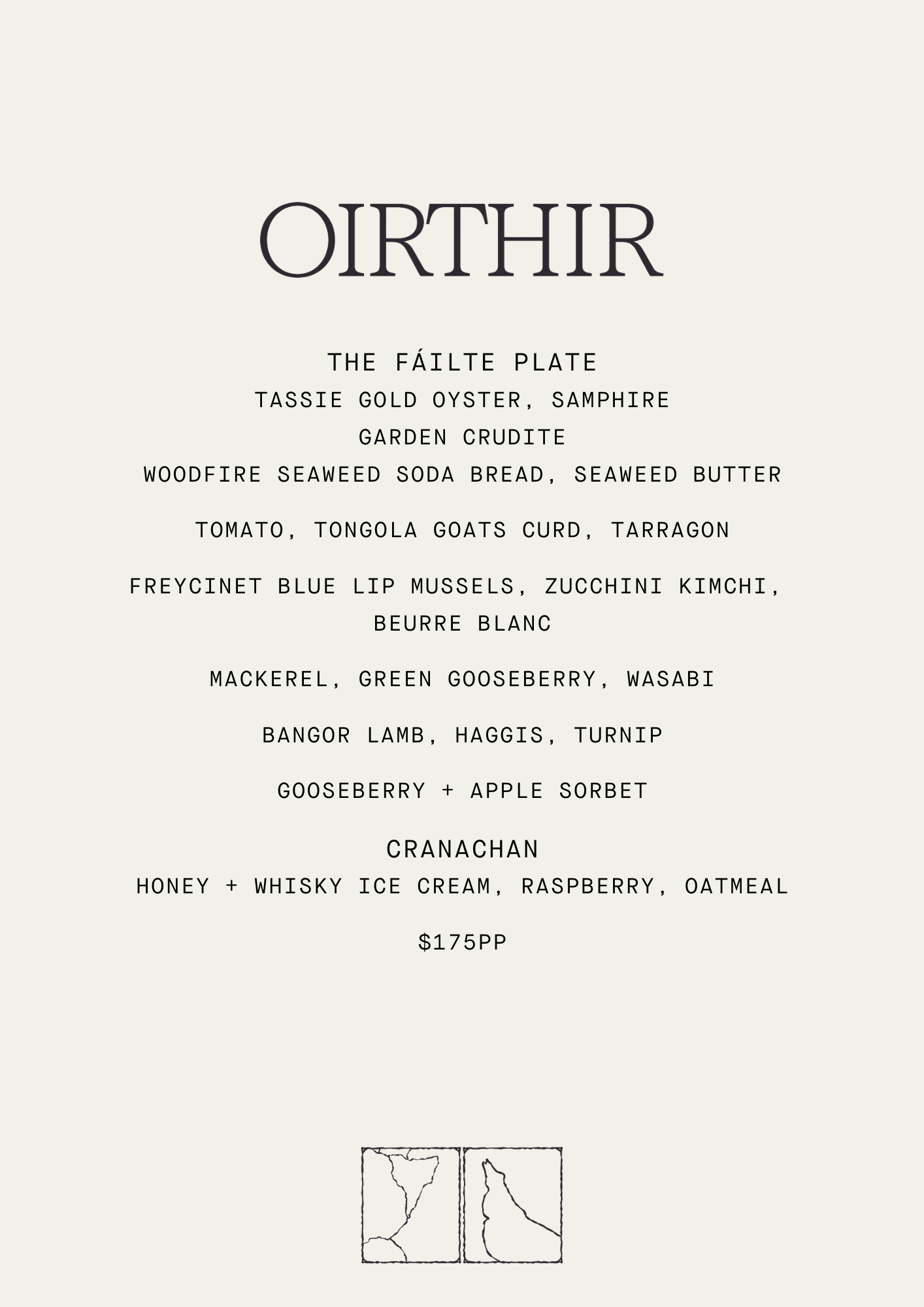 MENU — OIRTHIR