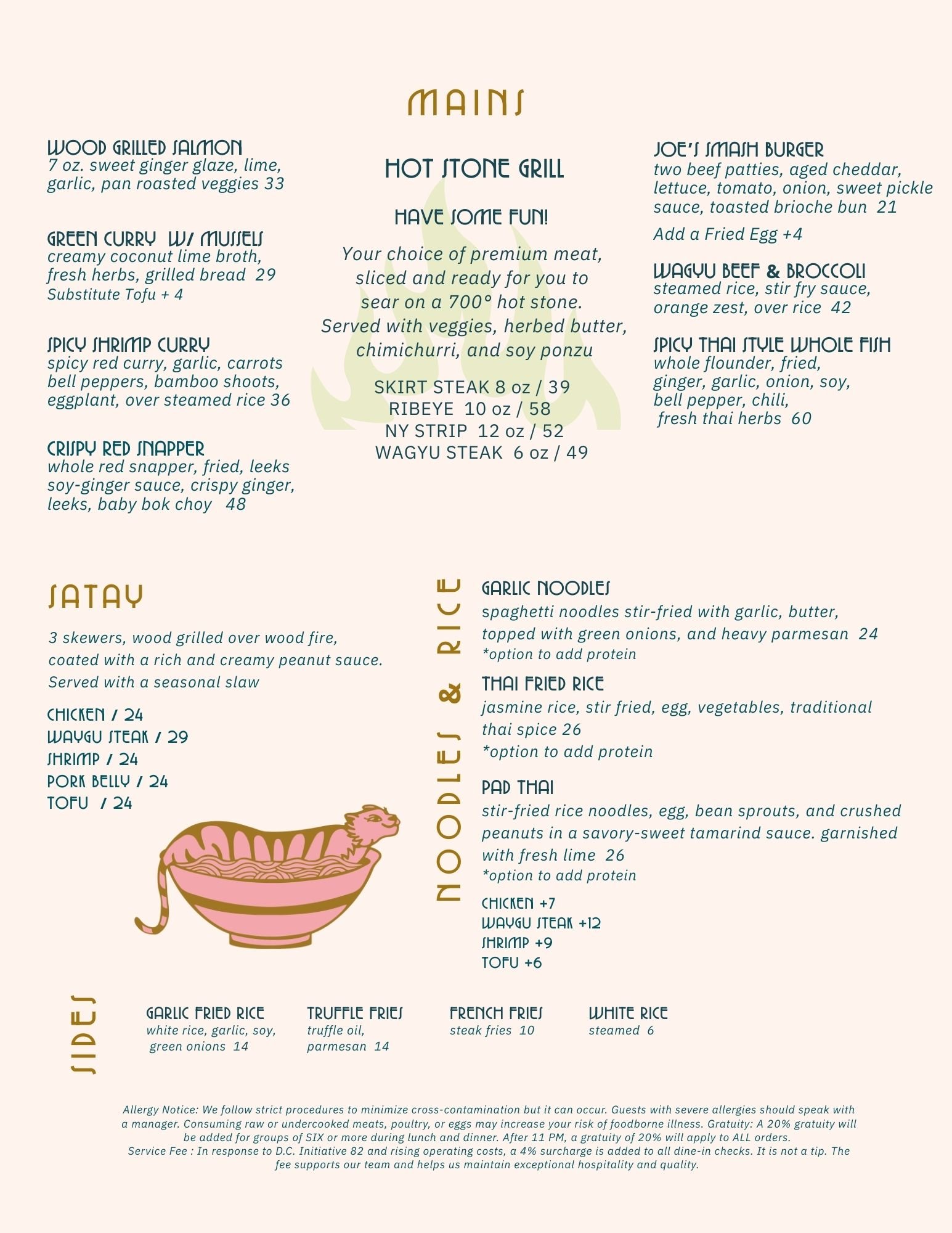 Our Menu: Asian Fare Meets American Flair - Pink Tiger DC