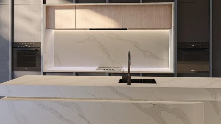 Gold Quartz Worktops UK | Luxury Kitchen Surfaces — SlabGo