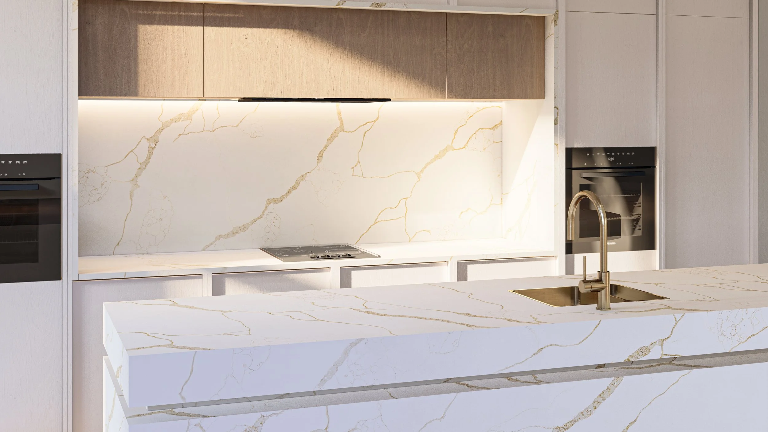 Mystique Gold Quartz Worktop London | Rich & Luxurious Look — SlabGo