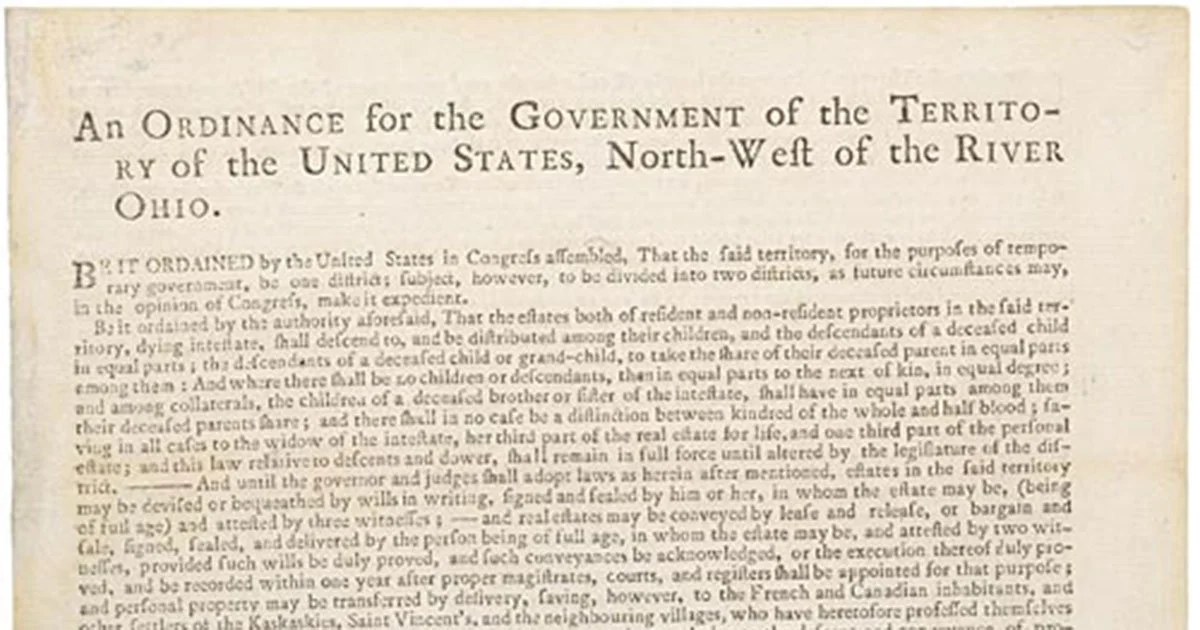 The Northwest Ordinance of 1787 — Ford Forum