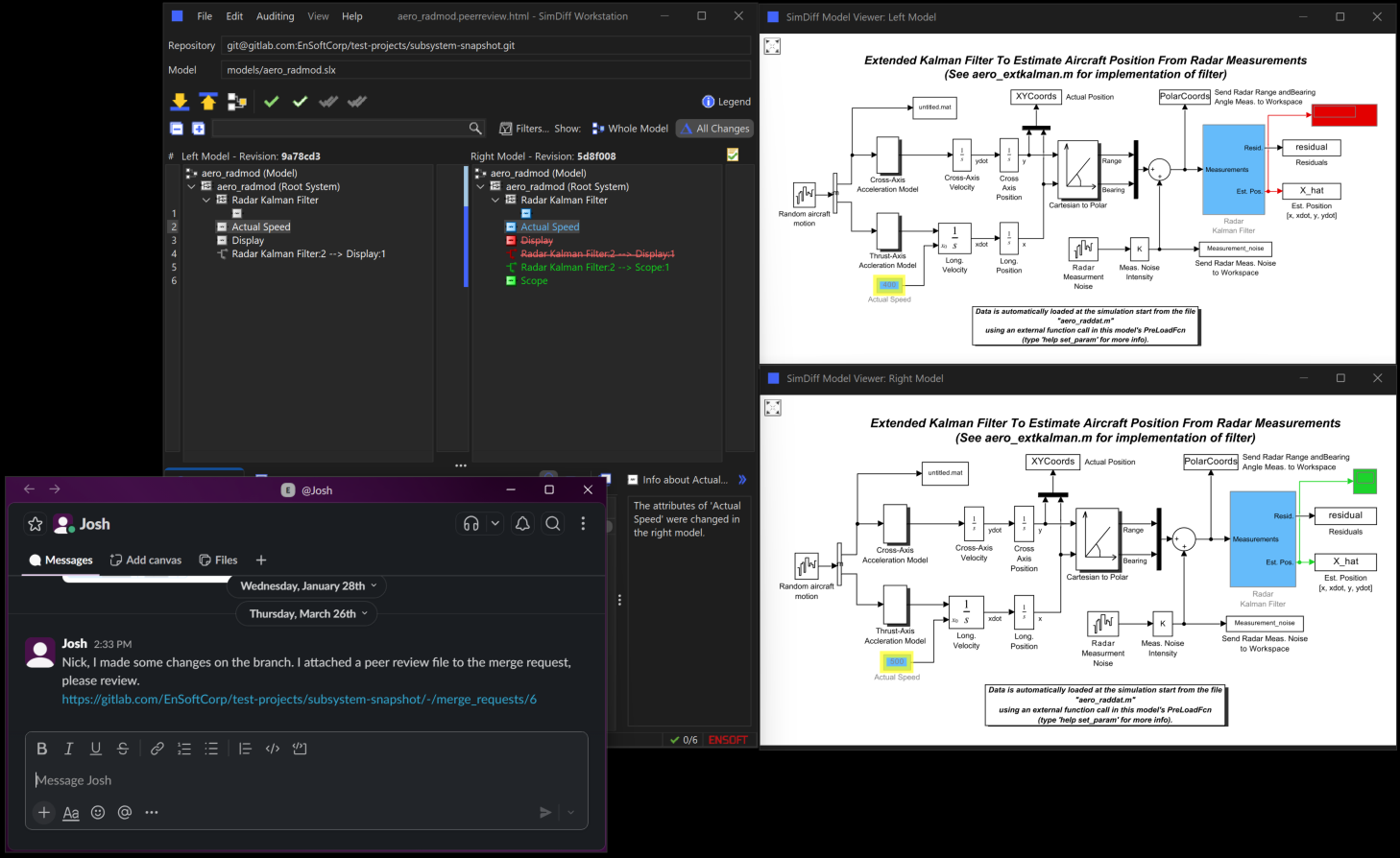 SimDiff | Most Accurate Simulink Diff Tool — ENSOFT | high-assurance ...