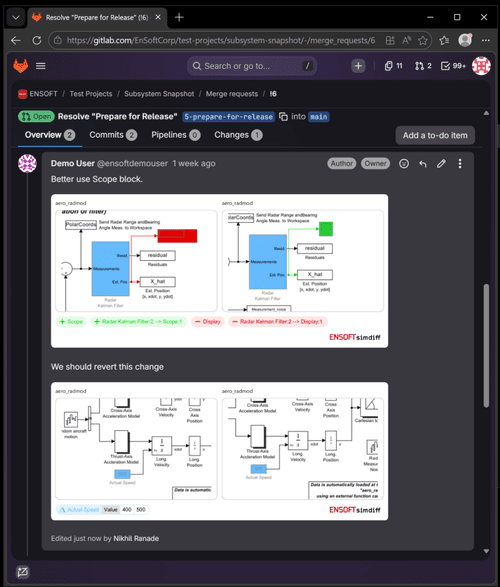 SimDiff | Most Accurate Simulink Diff Tool — ENSOFT | high-assurance ...