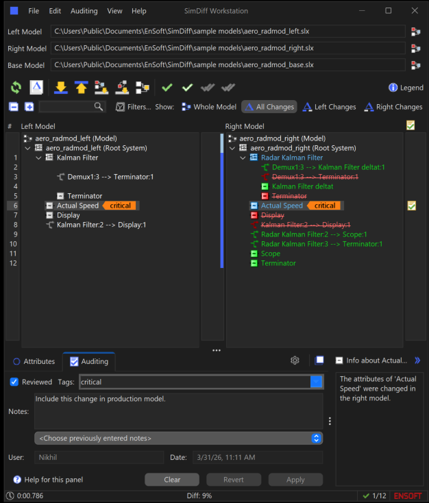 SimDiff | Most Accurate Simulink Diff Tool — ENSOFT | high-assurance ...