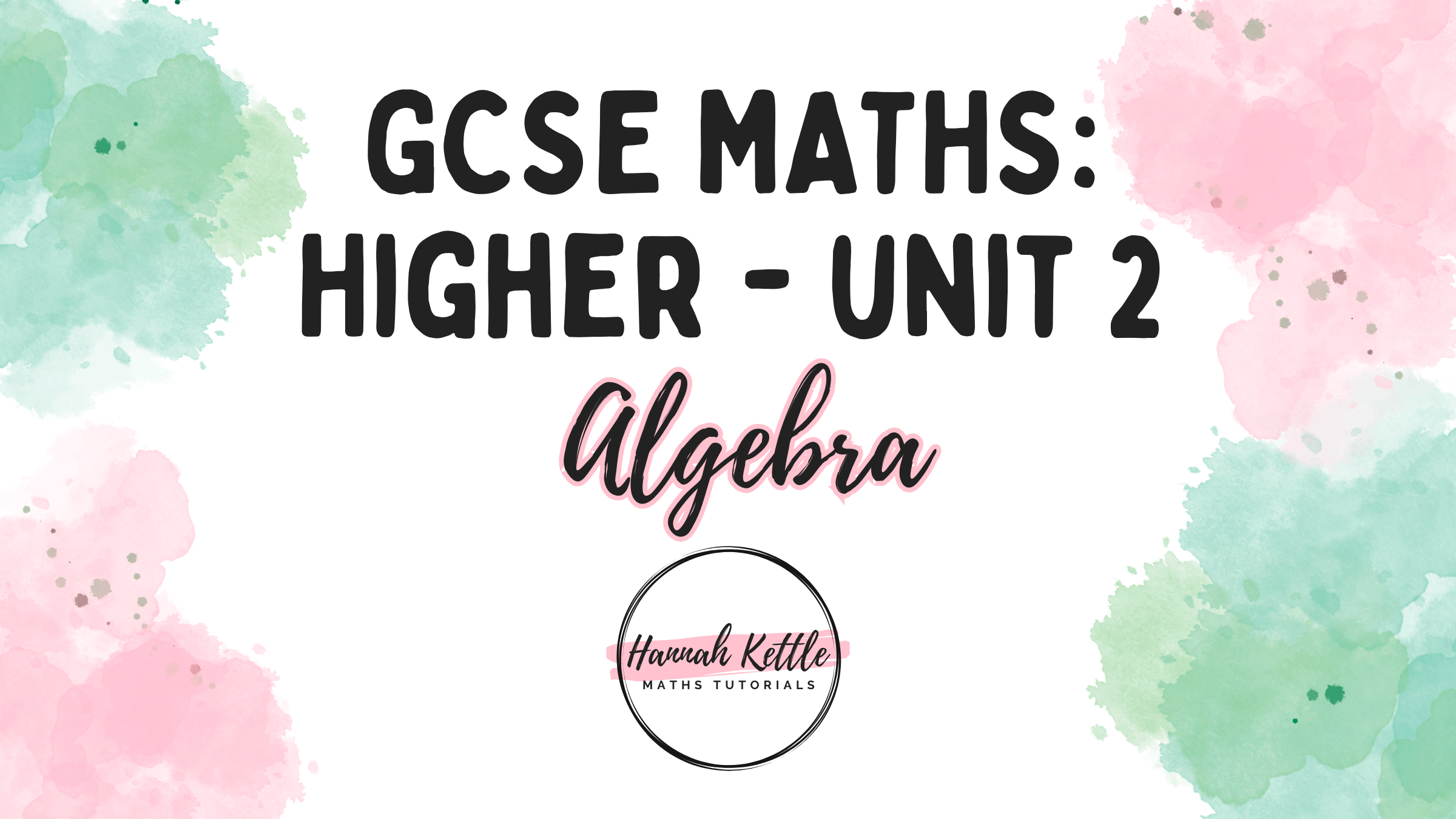 Cover Lessons — Hannah Kettle Maths