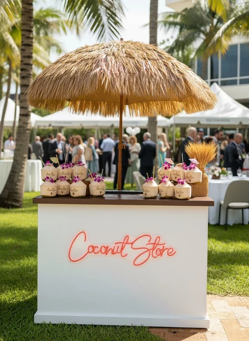 Custom Live Coconut Bar & Branded Event Experiences