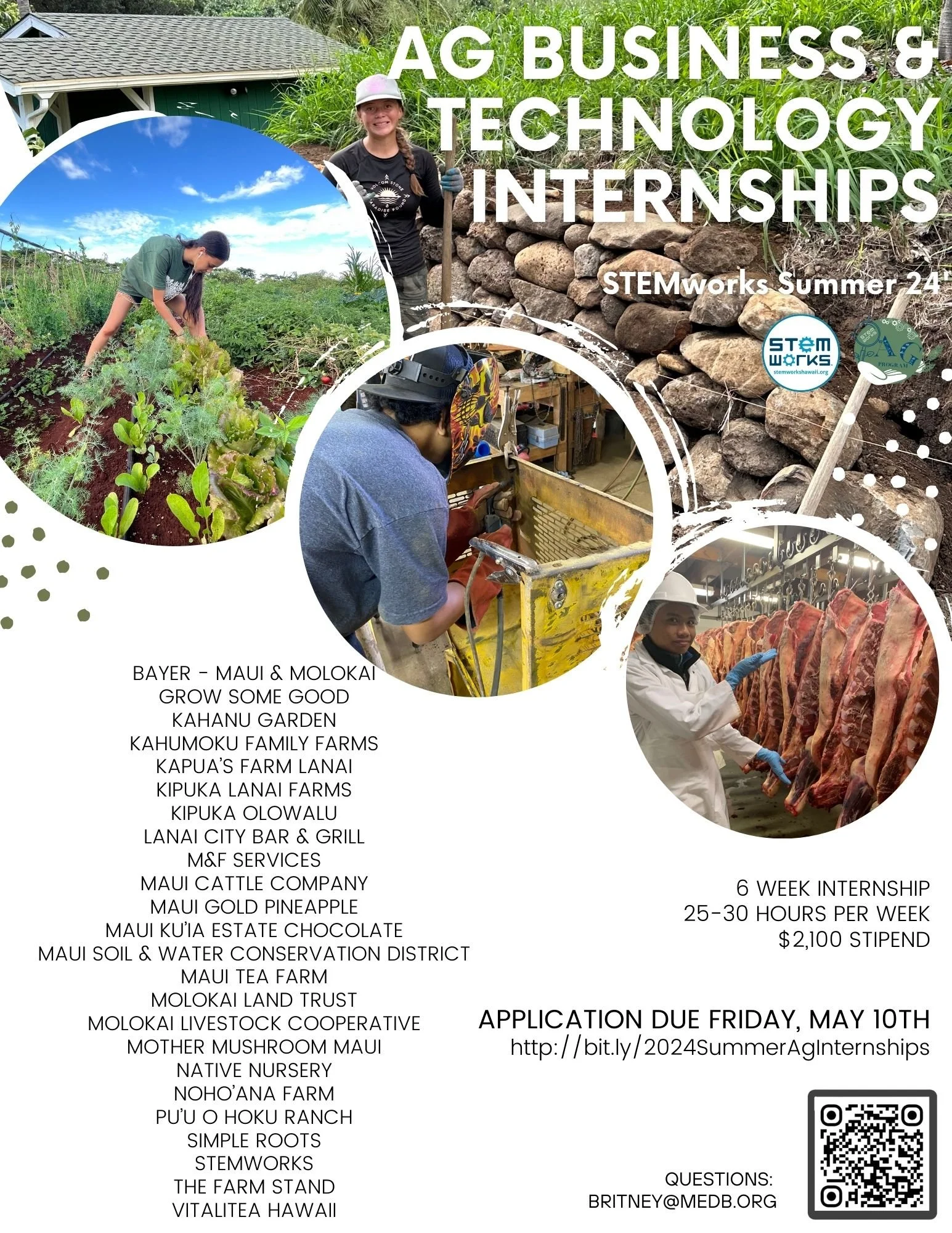 Maui County Agriculture Internships — STEMworks Hawaii - A Program of ...