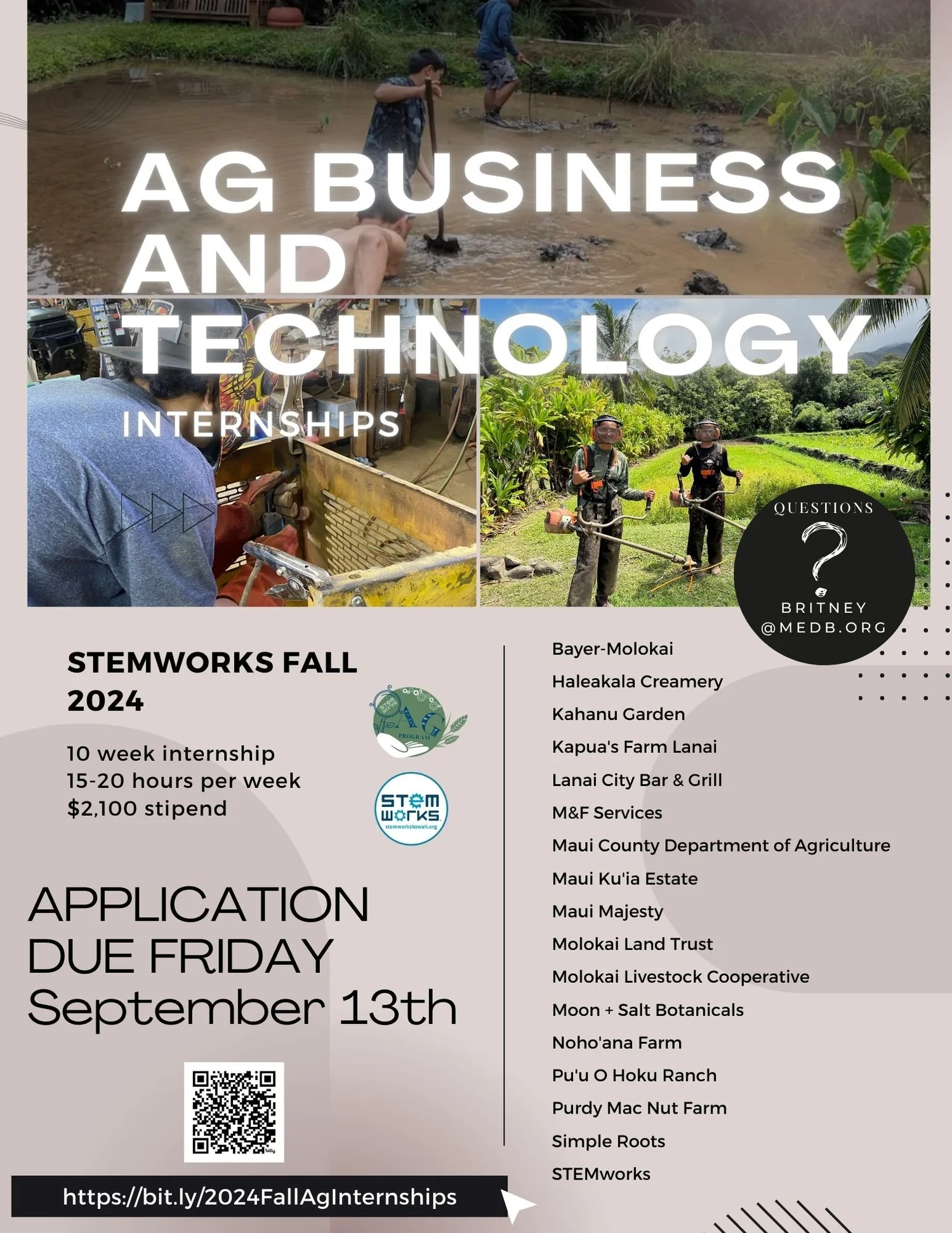 Maui County Agriculture Internships — STEMworks Hawaii - A Program of ...
