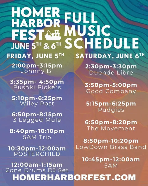 Schedule — Homer HarborFest