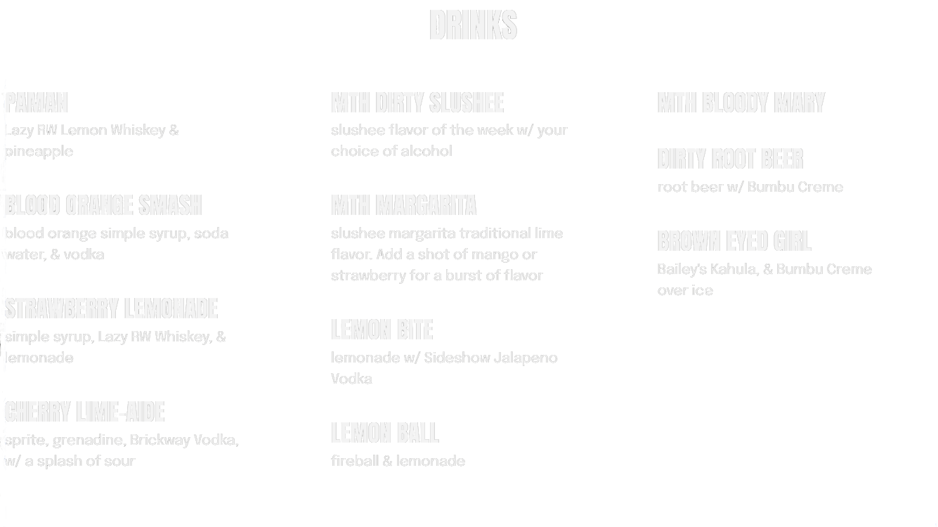 Menu — Meridian Tap House