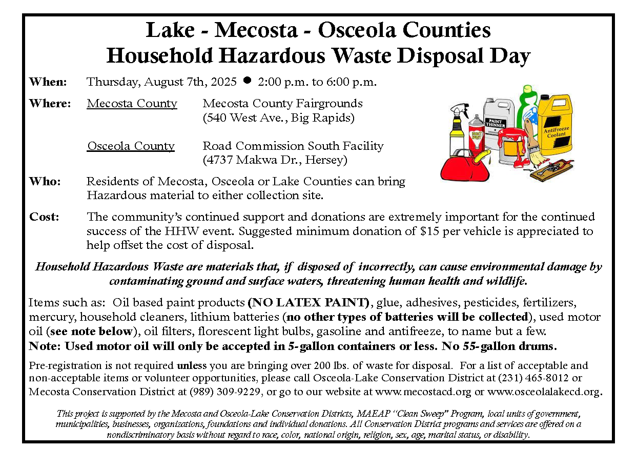 Household Hazardous Waste — Mecosta CD