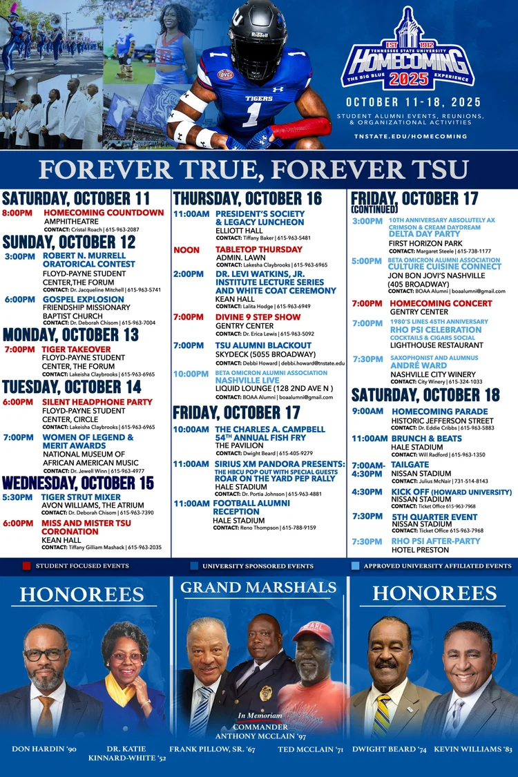 EVENTS BACKUP — TSU Homecoming 2026
