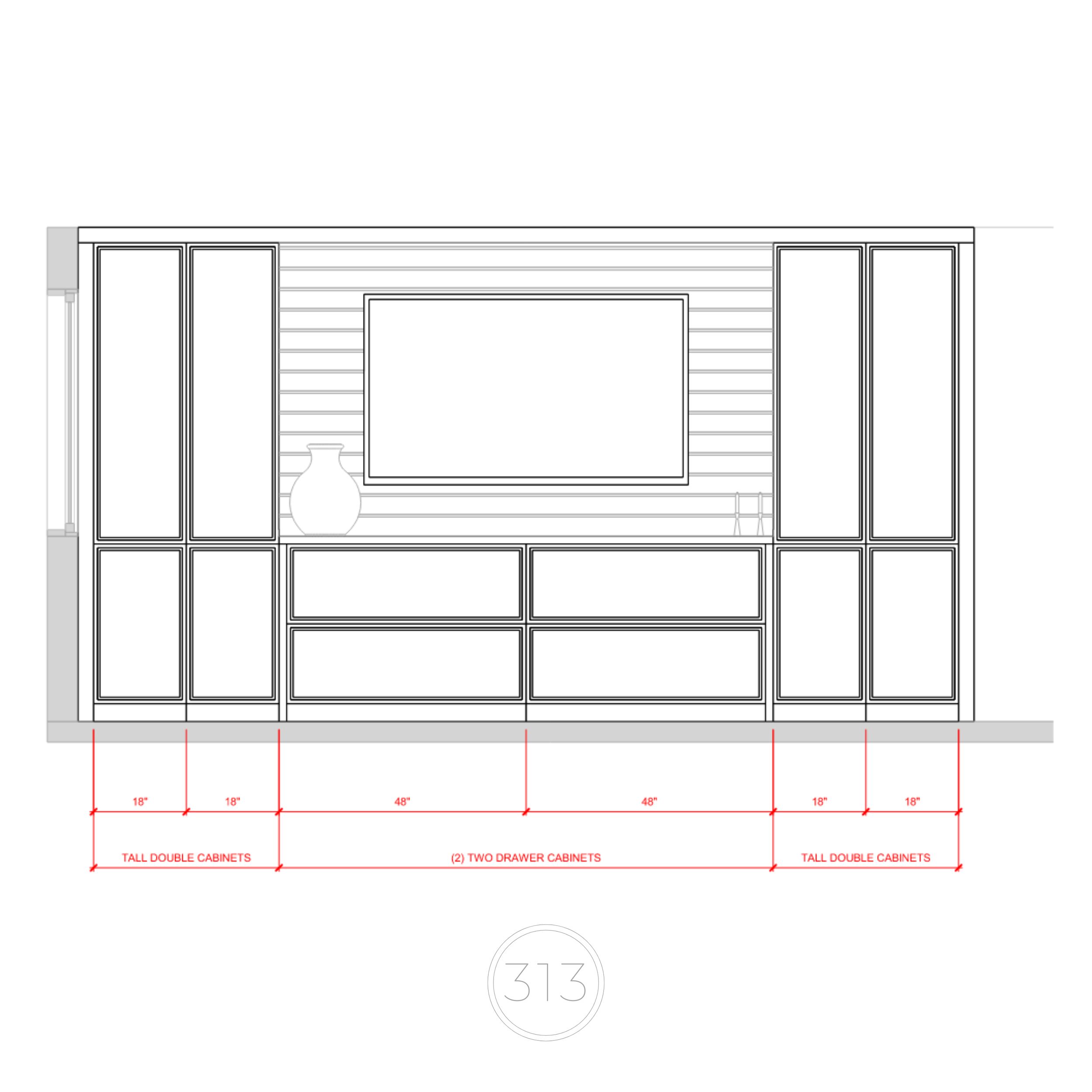 Living Room | Media Wall — Studio 313 Architecture