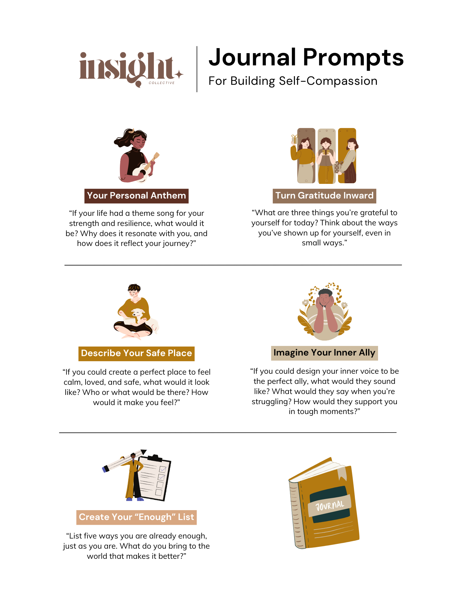 5 Unique Journal Prompts for Building Self-Compassion — The Insight ...