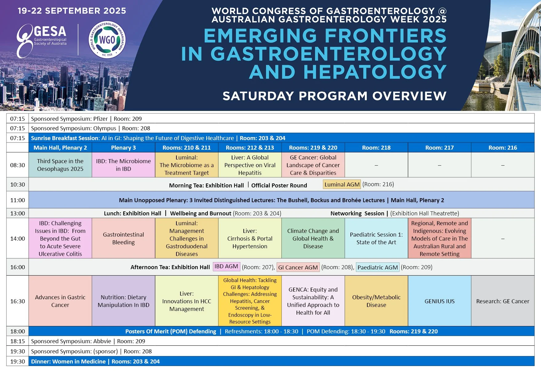 WCOG@AGW25 Program Outline — WCOG@AGW25